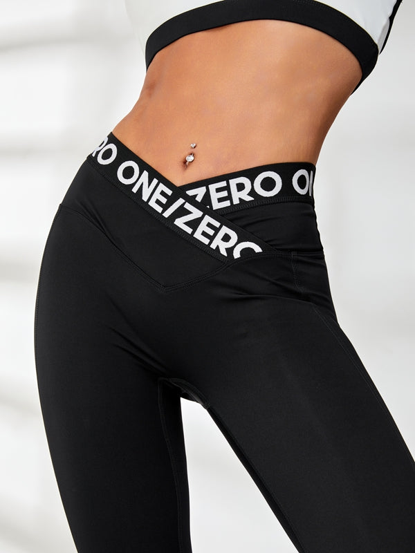 BUYCO Female Print Contrast Color V-shape Waist Leggings – Buyco Group